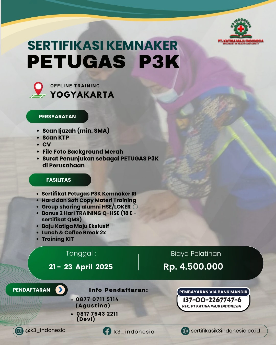 Petugas P3K Sertifikasi Kemnaker RI - Sertifikasi K3 Indonesia